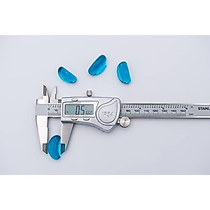 AKOYA Outdoor Essentials 10-Pound Fire Glass Cashew 1-inch Reflective Tempered Crystal Beads for Fire Pit (Caribbean Blue)