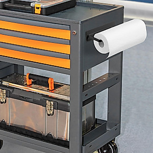 Magnetic Paper Towel Holder,Towel Bar for Refrigerator Grills Griddles RVs Tailgates, Carbon Steel with Rust-Resistant Finish,12”(L) x 3”(H),Fit Most US Paper Roll