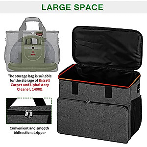 TXIYEAN Storage Bag Compatible with Bissell Carpet and Upholstery Cleaner 1400B/3353, Carrying Bag for Steam Cleaner, Steam Cleaner Organizer, Travel Carrying Case (Bag Only!)