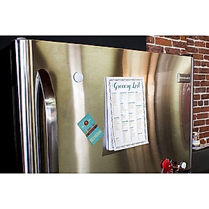 Magnetic Grocery List Pad for Fridge (100 Sheets, 9.25 x 6.25 In, 2 Pack)