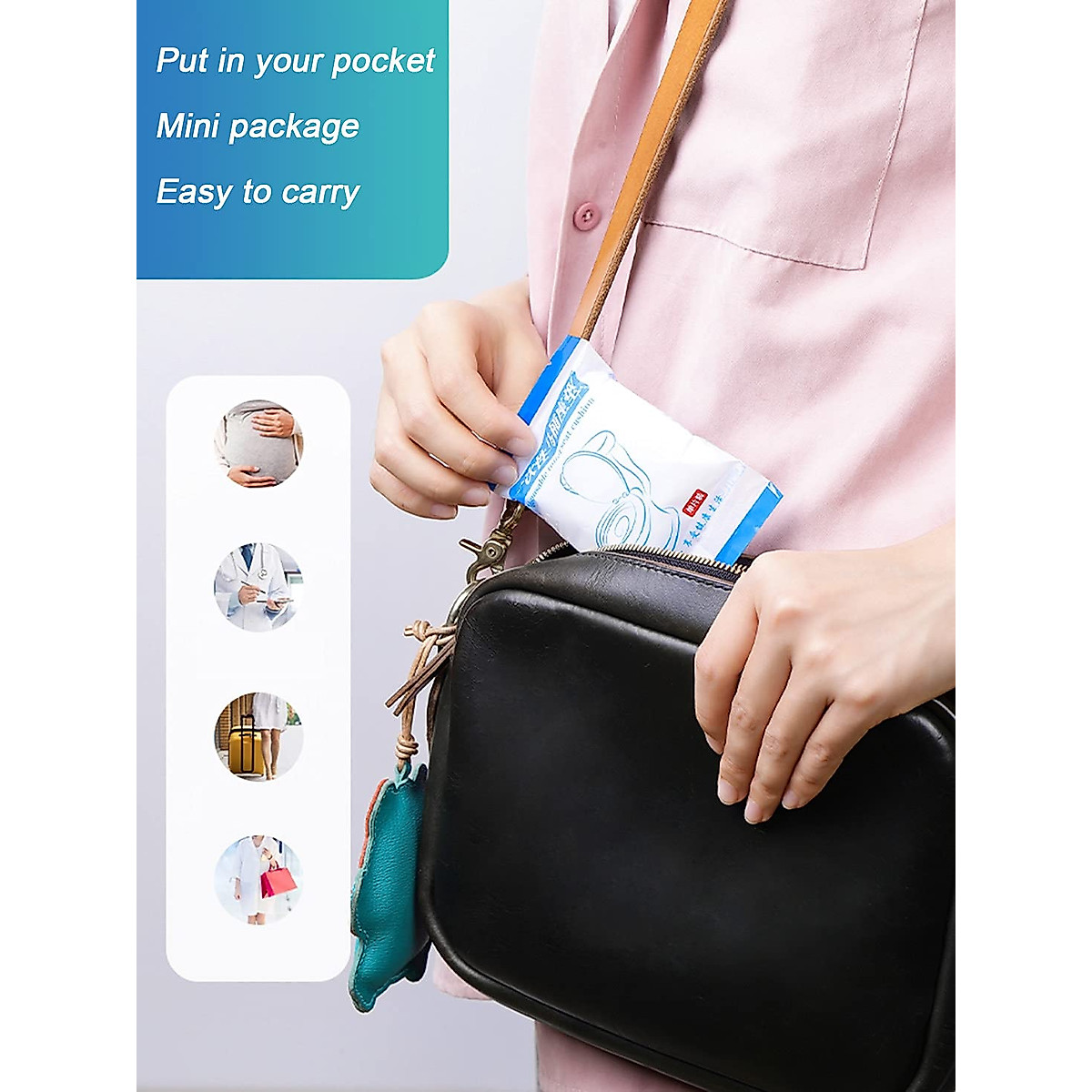 RRMMAN 20 Pack Toilet Seat Cover Plastic Waterproof Potty Seat Covers Non Slip Individually Wrapped for Kids Travel Potty Training Nonslip Toilet Covers Disposable for Travel and Public Restrooms…