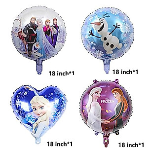 9pcsFrozen Birthday Party Balloons, Frozen Birthday Decorations, Elsa Anna,Olaf Balloon Decorations,Frozen Balloon Kit for Kids and Boys Girls Birthday Party…
