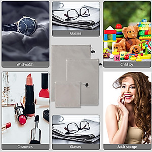 MUOUM Double Sided Adult Storage Toy Bags Set (8 pieces in 3 sizes) Microfiber Drawstring Bag Toy Storage Adult Organizer Adult Bag