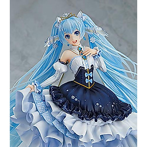 Good Smile Character Vocal Series 01: Hatsune Miku Snow Princess Version 1: 7 Scale PVC Figure,Multicolor,G94134