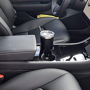 WETOWETO 20oz Tumbler, Stainless Steel Vacuum Insulated Coffee Tumbler Cup, Double Wall Powder Coated Leak-proof Travel Coffee Mug Cup (Black, 1 Pack)