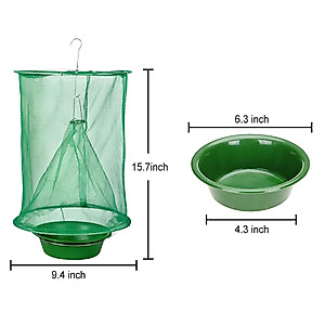 6 Pack Ranch Fly Trap, Disposable Fly Traps Outdoors, Stable Horse Fly Trap, Farm Fly Trap Catcher Killer for Farm/Orchard