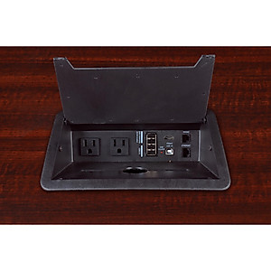 Regency Legacy 120-inch Racetrack Conference Table with Power Data Grommet- Mahogany