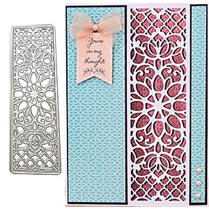 Mvchifay Cutting Dies Metal Stencils Scrapbooking Tool DIY Craft Carbon Steel Embossing Template for Paper Card Making (Flower frame-14.8x5cm)