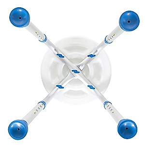 PCP Bath Bench Shower Safety Support Stool, Lightweight Small Space, Foam Padded Round Non-Slip Top