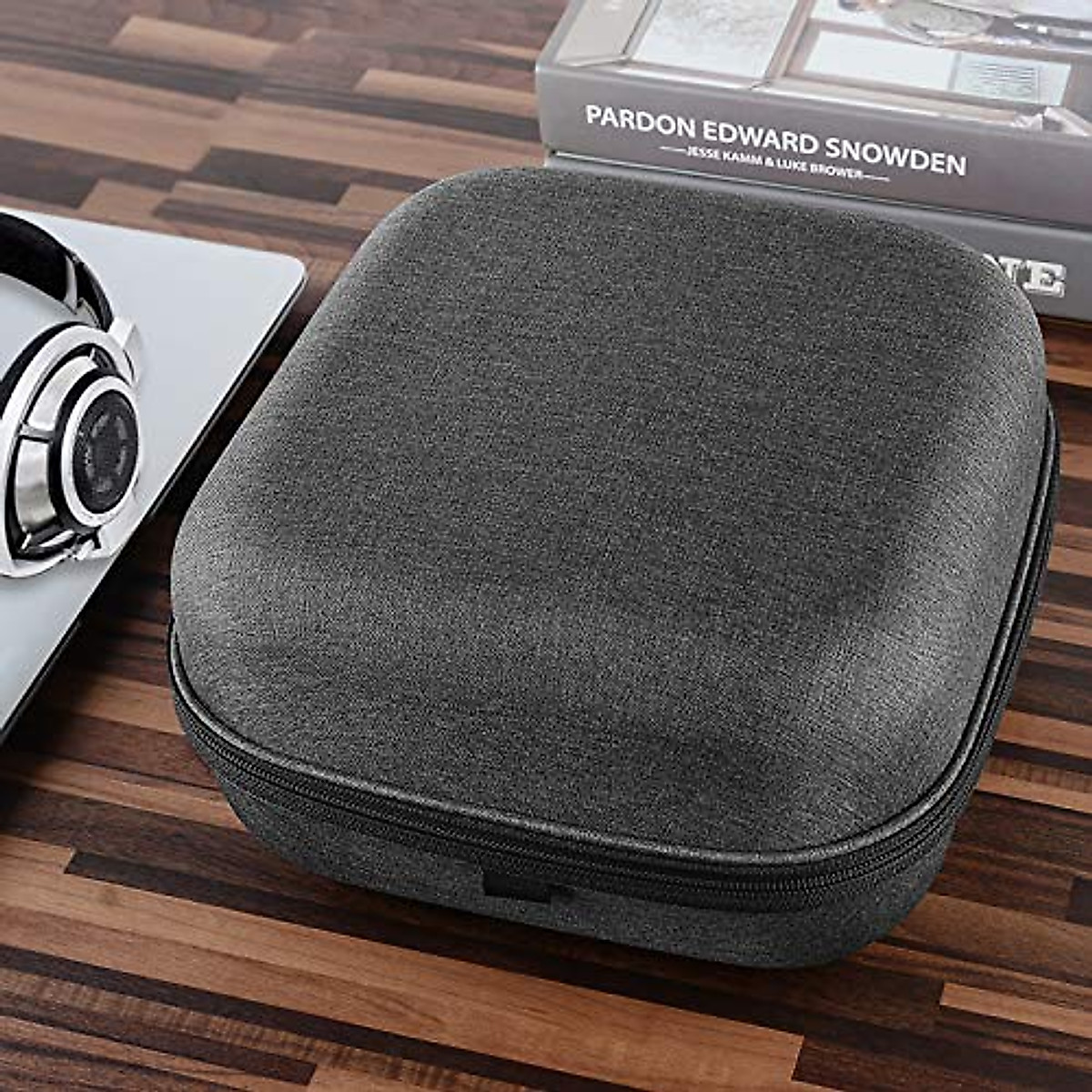 Geekria Shield Case for Large-Sized Over-Ear Headphones, Replacement Protective Hard Shell Travel Carrying Bag with Cable Storage, Compatible with Sennheiser HD660s 2, Beyerdynamic T1 (Drak Grey)