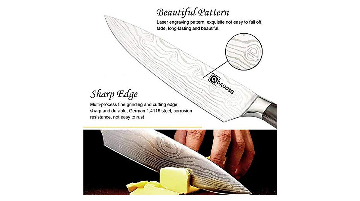 Professional 8 Inch Chef's Knife - Extra Sharp & Durable