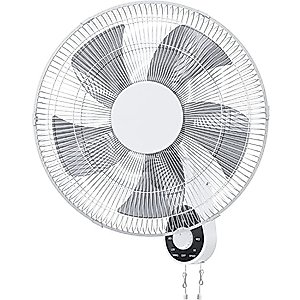 Mirdred Wall Mount Fans for Home Bedroom, 16 Inch 5 Blades 3 Speeds Wall Fans that Blow Cold Air, 90° Oscillating Quiet Cooling Fans for Indoors Kitchen Garage Office Sunshine Room