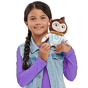 Just Play Netflix Ridley Jones Collectible Plushie Peaches Toy, 8-Inch Stuffed Animal, Astronaut Monkey, Kids Toys for Ages 3 Up