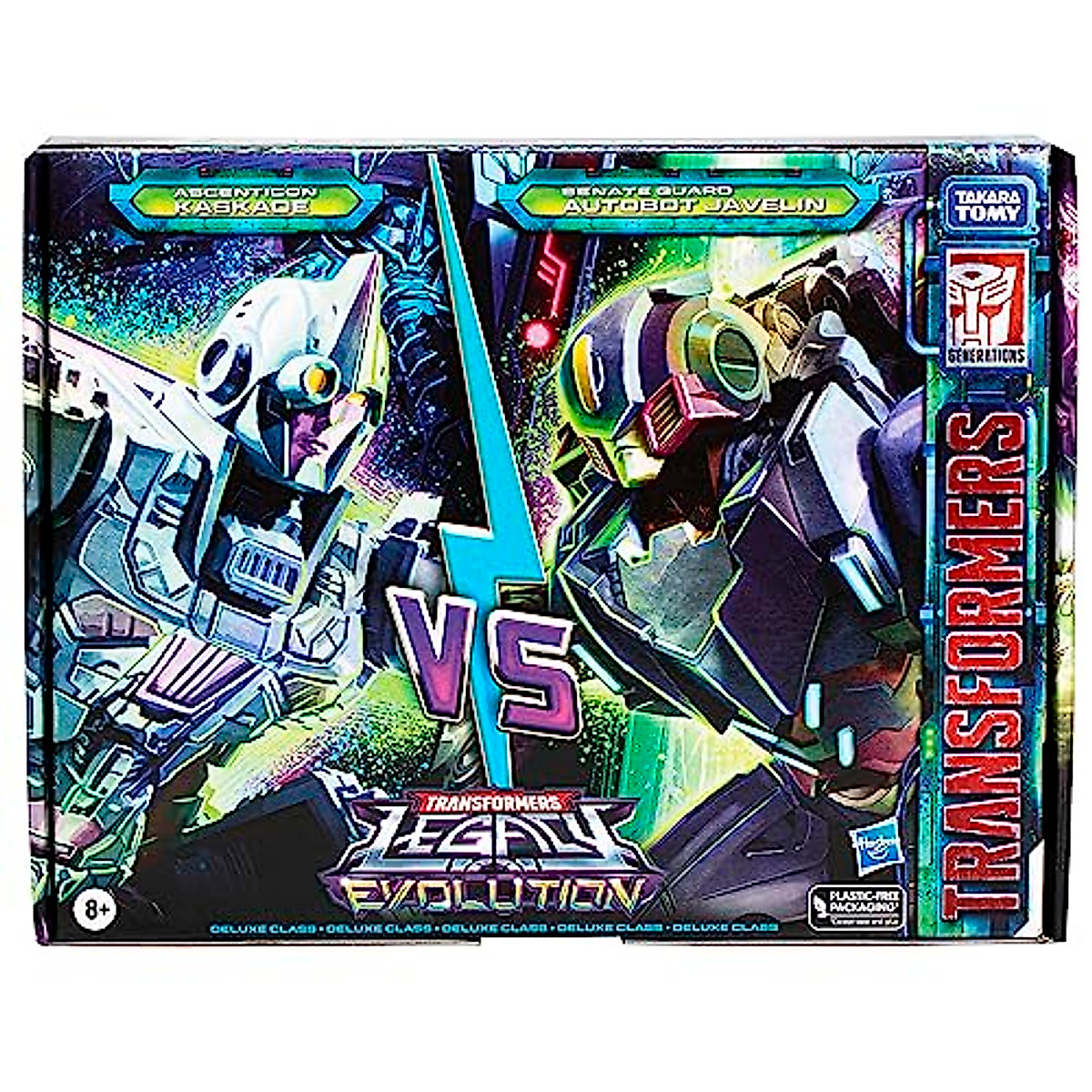 Transformers Toys Legacy Evolution Deluxe Senate Guard Autobot Javelin & Ascenticon Kaskade Deadeye Duel 2-Pack, Action Figures for Boys and Girls Ages 8 and Up (Amazon Exclusive)