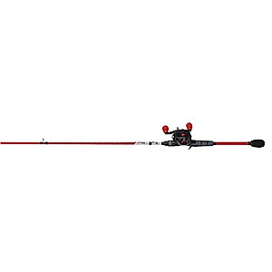 Abu Garcia Black Max & Max X Low Profile Baitcast Reel and Fishing Rod Combo, 6'6" - Medium - 2pc