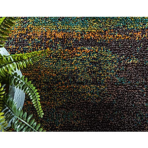 Unique Loom Jardin Collection Colorful, Vibrant, Abstract Watercolor Area Rug, 5' 1" x 8' Rectangle, Multi/Beige