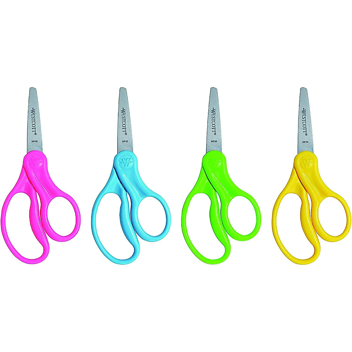 Westcott Right- & Left-Handed Scissors For Kids, 5’’ Pointed Safety Scissors, Assorted, 12 Pack (13141)