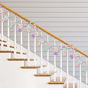 Big Dot of Happiness Pajama Slumber Party - 90 Chain Links and 30 Paper Tassels Decoration Kit - Girls Sleepover Birthday Party Paper Chains Garland - 21 feet