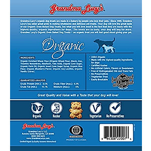 Grandma Lucy's Organic Oven Baked Dog Treats - Blueberry, 14 oz