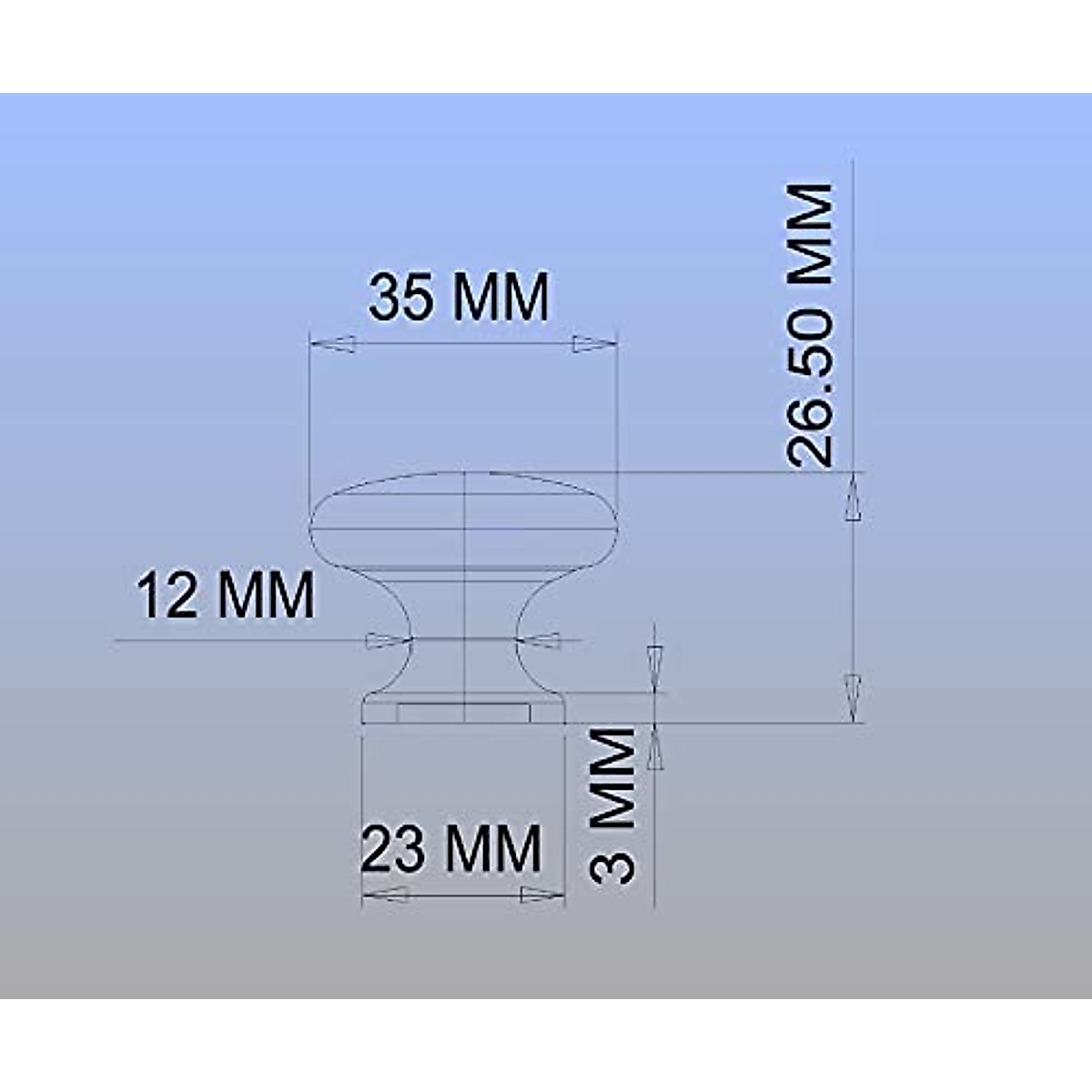 Richelieu Hardware BP486900 Gatineau Collection 1 3/8-inch (35 mm) Matte Black Modern Cabinet and Drawer Mushroom Knob for Kitchen, Bathroom, and Furniture