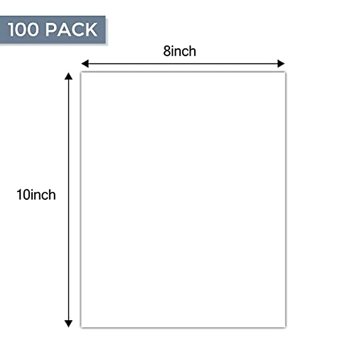 Golden State Art, Pack of 100, 8x10 White Backing Boards - Uncut, Acid Free, 4-Ply Thickness, Signature Friendly - Great for Photos, Pictures, Events, Frames, Prints