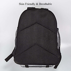 Clear Backpack, Heavy Duty Transparent See Through Bag, Waterproof Rucksack for Women Men Girls Boys to School College Security Travel Hiking Stadium Sports