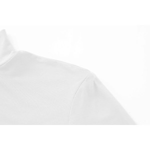 Kindcall Lightweight Mock Turtleneck Crop Tops Long Sleeve Casual Base Layer for Women or Teen Girls (White, Large)