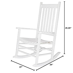 Shine Company Inc. 4332WT Vermont Porch Rocker, White