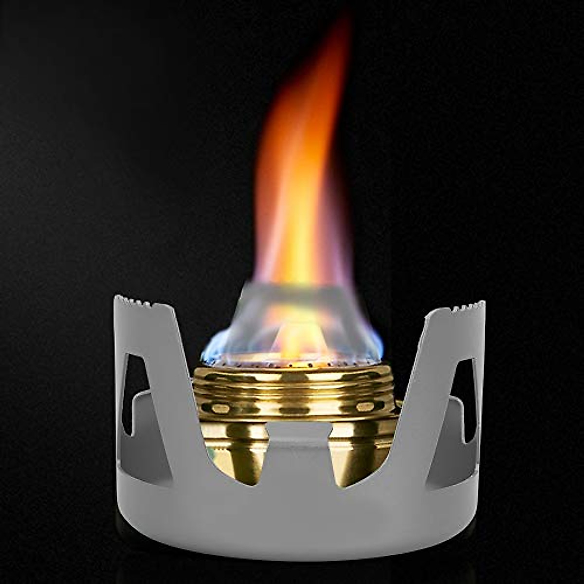 Srliya Alcohol Stove, Outdoor Portable Ultra Light Mini Cooking Spirit Burner Alcohol Fuel Stove BBQ Camping (Grey)