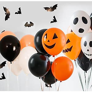 Halloween Curling Ribbon Pack of 3 Spool Orange150 Yard Per Roll Black White Curly Balloon String Ribbons Holiday Gift Wrapping Florist Party Crafts