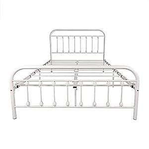 Kefair Full Size Bed Frame 12 Inch Mattress Foundation with Headboard and Footboard Platform Bed Frame，No Box Spring Needed, Easy Assembly(White)