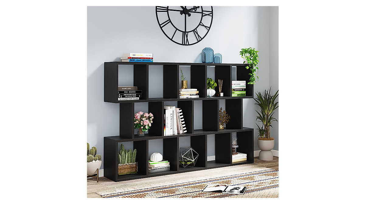 Tribesigns Modern Bookcase with 14-Cube Storage - Stylish & Durable