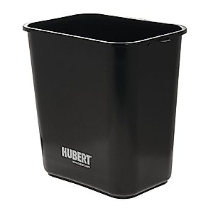 HUBERT Waste Basket 28 qt Black Plastic - 14 1/2"L x 10 1/2"W x 15 1/2"H