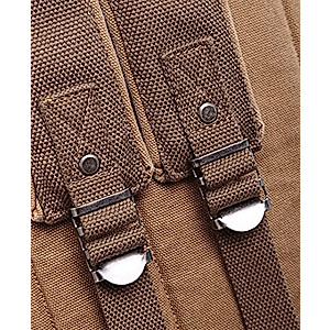 TSD Brand Ridge Valley Canvas Backpack (Camel)