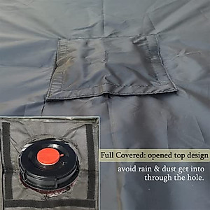 J&C 420D IBC Tote Cover Waterproof Plastic Water Storage Tank Cover with Zipper Cover for Outdoor IBC Totes Dust Cover for Water Barrel 1000L Patio Water Container Protector IBC Tote Covers