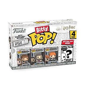Funko Bitty Pop! Harry Potter Mini Collectible Toys 4-Pack - Hermione Granger, Rubeus Hagrid, Ron Weasley & Mystery Chase Figure (Styles May Vary)