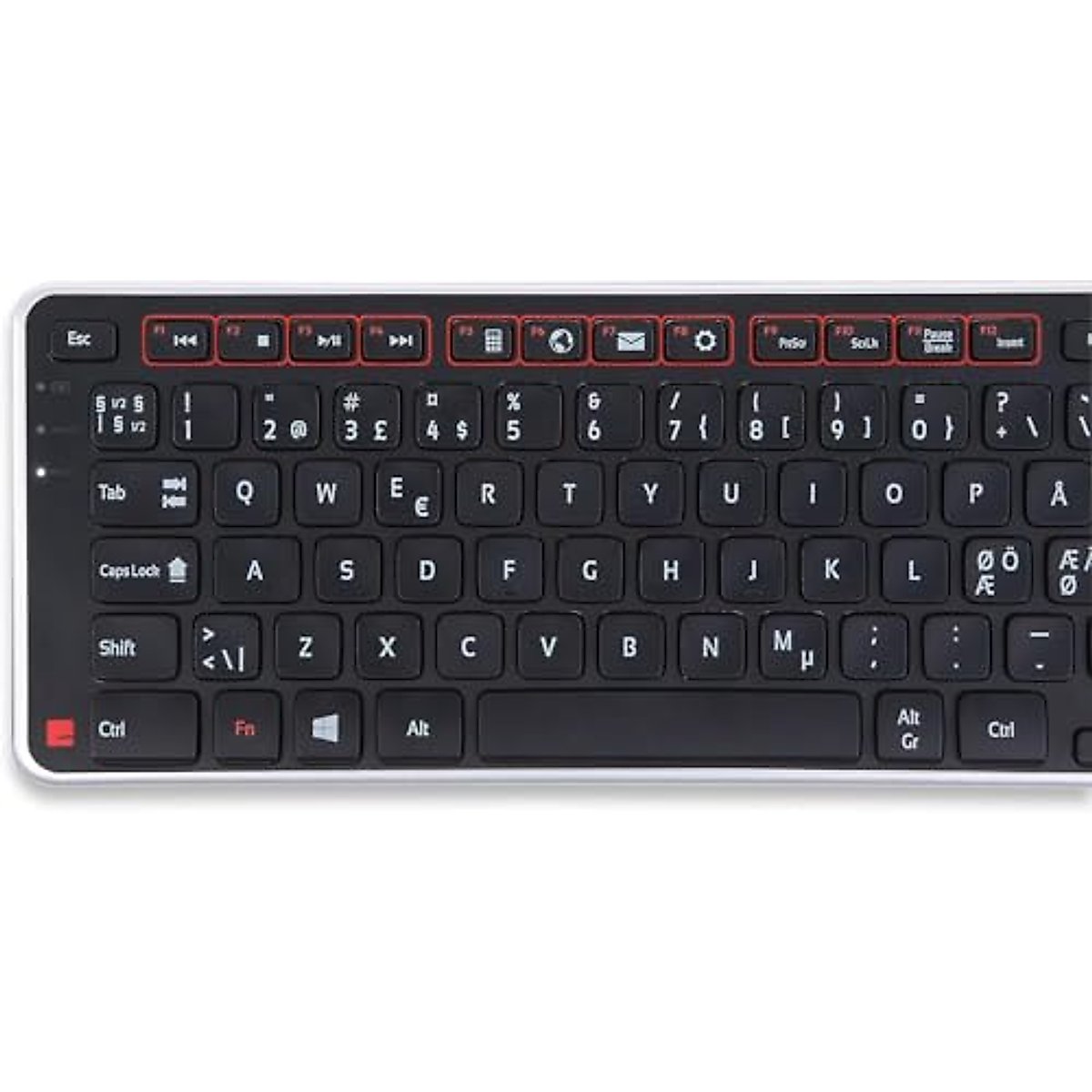 Contour Design Balance Keyboard – Wired, Ergonomic Design - Compact Size, Adjustable Tilt to Support Wrist Strain, Plug & Play PC/Mac