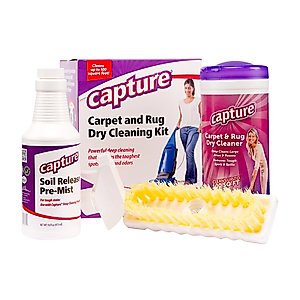 Capture Carpet Total Care Kit 100 - Home Couch and Upholstery, Car Rug, Dogs & Cats Pet Carpet Cleaner Solution - Strength Odor Eliminator, Stains Spot Remover, Non Liquid & No Harsh Chemical