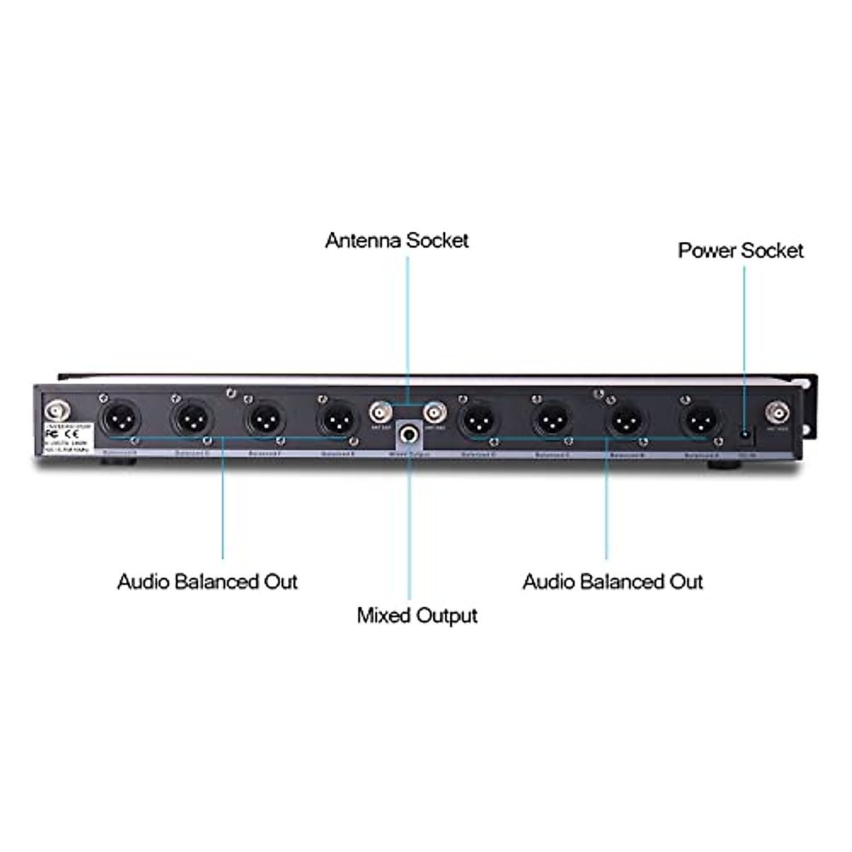 XTUGA CM280 UHF 8 Channel Professional Gooseneck Microphone System Conference Mics Fixed Frequency Super-Low Background Noise for Large conferences(Frequency A)
