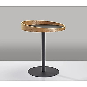 Adesso WK2310-12 Crater End Table, Natural