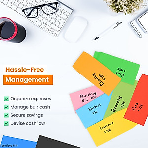 Cash Envelopes 100 Pack 3.5 x 6.7 Inch – 80 GSM Brown Kraft Paper, Peel & Seal Money Envelopes for Cash Saving and Budgeting– Ideal for Coins, Checks, Gift Cards & Tickets