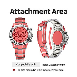 skoko [2 Pack Full Body Protective Film Compatible with Rolex Daytona 40mm, Glossy Clear Skin, Full Coverage, Anti Scartch, Easy Installation