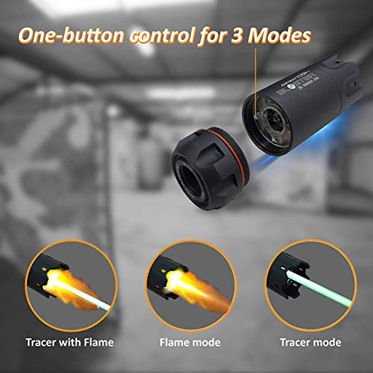 ACETECH-Blaster- Tan Color Muzzle Flame Tracer with M14- CCW and M11+ CW