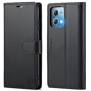 FLIPALM for Moto G Stylus 5G 2023 Wallet Case with RFID Blocking Credit Card Holder, PU Leather Flip Kickstand Shockproof Cover Women Men for Motorola Moto G Stylus 5G 2023 Phone Case(Black)