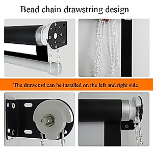 LENG Wall Mounted Projection Screen 60'' Roll Up Projector Screen Portable Movie Screen Outdoor Lightweight Little Screen for Home Cinema, Meeting Presentation (Size : 4:3)