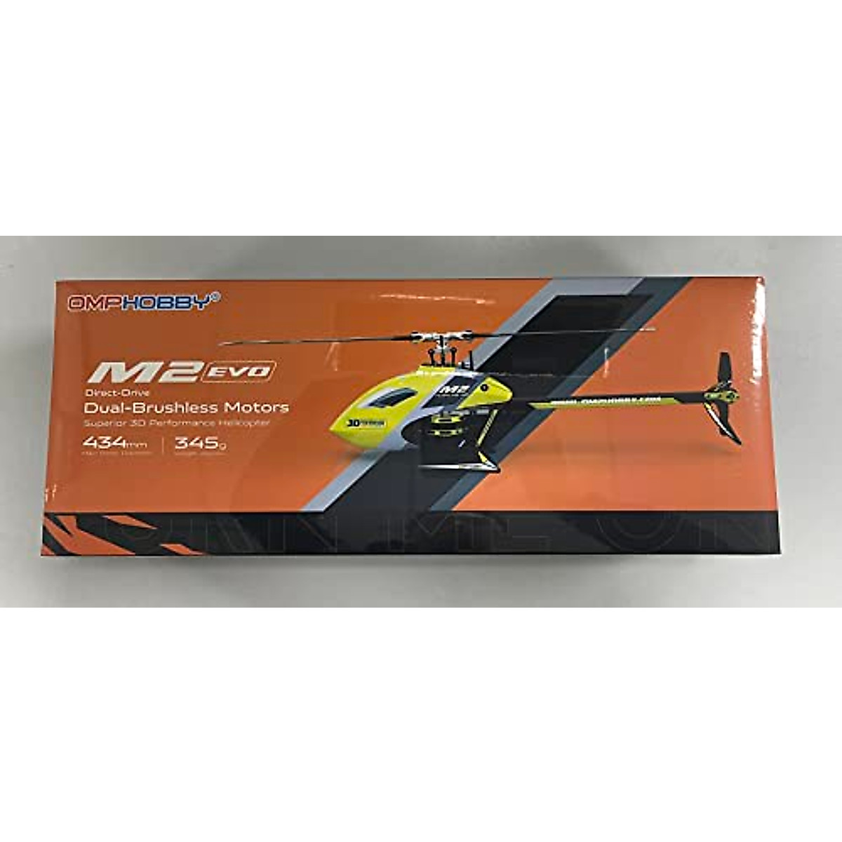 OMPHOBBY M2 EVO RC Helicopter for Adults Dual Brushless Motors Direct-Drive 6 Channel Outdoor, Superior 3D Remote Control Plane Gifts Newly Upgraded Mini Heli BNF(No Controller-Orange)