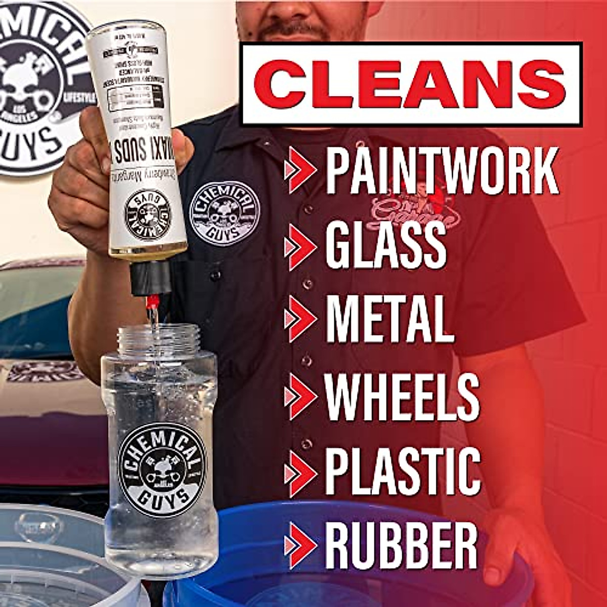 Chemical Guys CWS_1011 Maxi-Suds II Foaming Car Wash Soap (For Foam Cannons, Foam Guns or Bucket Washes) For Cars, Trucks, Motorcycles, RVs & More, 128 oz (1 Gallon), Strawberry Scent