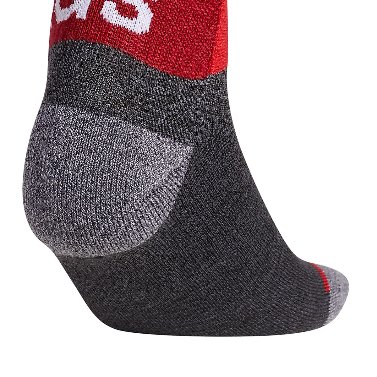 adidas Boys' Youth Blocked Linear II 6-Pack Quarter, Black/Onix Grey/Scarlet Red, Large