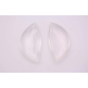 1Pair Thicken Breathable Silicone Gel Bra Inserts Pad Breast Enhancers Push-up Booster Molding Pads Perforated Swimwear for Women Lady Girls Bikini Swimsuit(Clear)