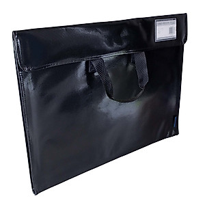Itoya Art Profolio Brand Art Envelopes, 17.5x22.5", Stitching and a Durable Handle, Color: Black.